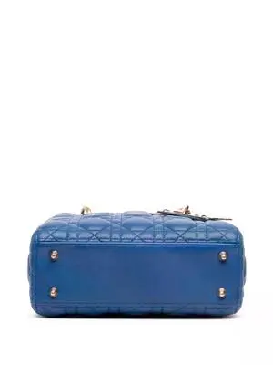 Dior 2016 Small Lambskin Myabcdior Lady Satchel - Blue