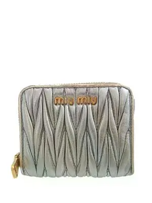 Miu Miu 2010-2025 Matelasse Nappa Coin Pouch - Gold