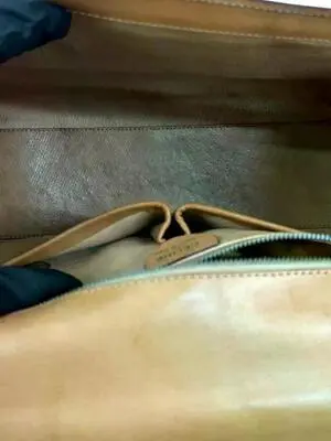 Celine 20th Century Macadam Coated Canvas Medallion Handbag