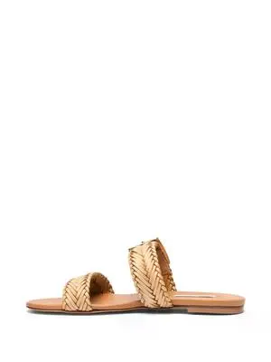 Casadei Kenya Woven Buckle Sandals - Neutrals