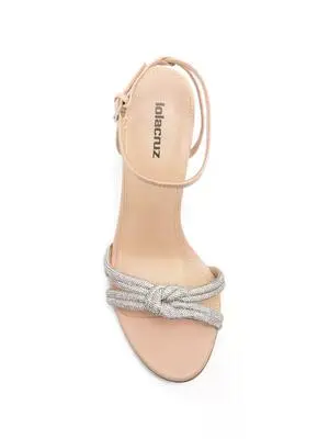 Lola Cruz Embellished-knot Sandals - Neutrals