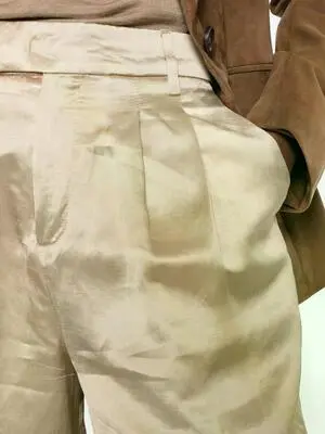 BRIGLIA 1949 Pleated Cuffed Hem Shorts - Neutrals