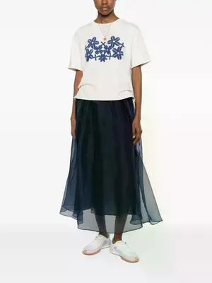 Max Mara Visino Pleated Skirt - Blue