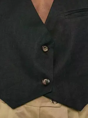 BATAKOVIC Button Linen Gilet