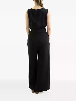 P.a.r.o.s.h Tie-waist Jumpsuit - Black