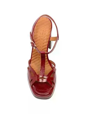 Chie Mihara T-strap Platform Sandals - Red