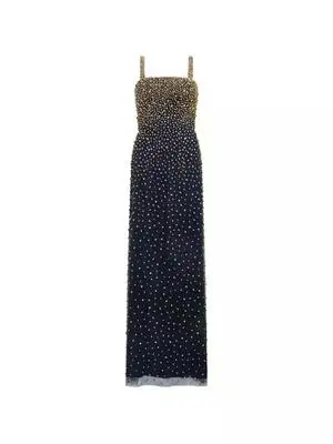 Jenny Packham Cherry Crystal-embellished Gown - Blue