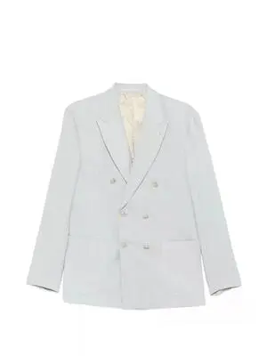 Eleventy Double-breasted Pocket Jacket - Blue