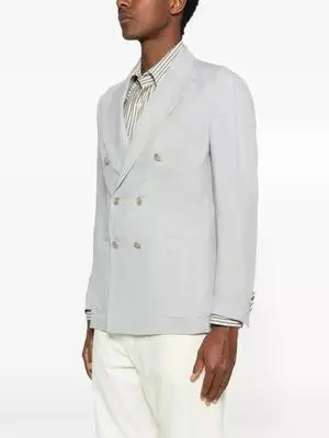 Eleventy Double-breasted Pocket Jacket - Blue