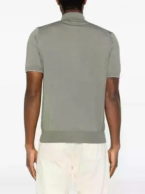 Brunello Cucinelli Short-sleeved Buttoned Polo Shirt - Green