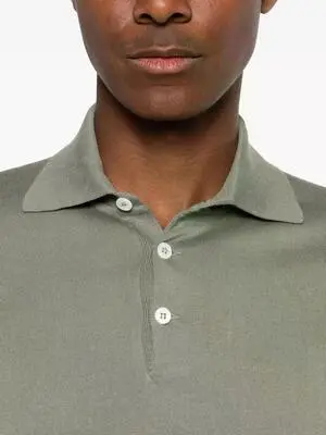 Brunello Cucinelli Short-sleeved Buttoned Polo Shirt - Green