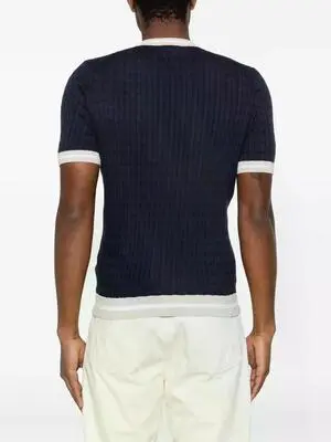 Eleventy Cable-knit T-shirt - Blue