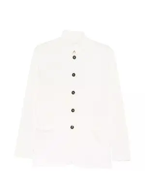 Eleventy Button Pockets Jacket - White