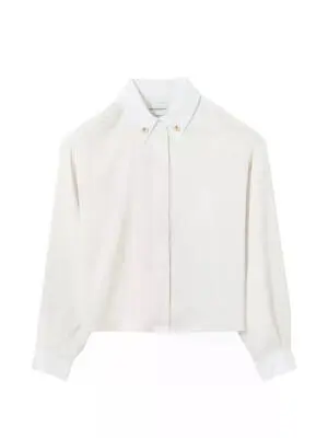 Claudie Pierlot Classic Collar Shirt With Gold-tone Hardware