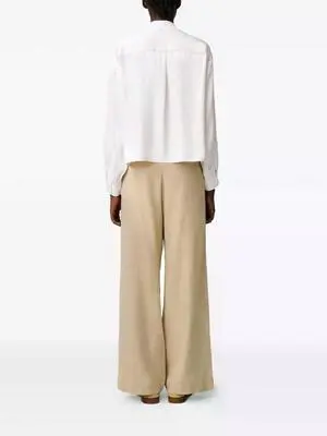 Claudie Pierlot Classic Collar Shirt With Gold-tone Hardware