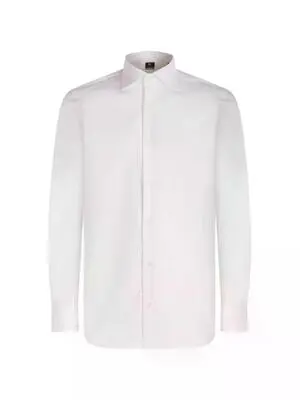 Boggi Milano Slim Fit Pinpoint Cotton Shirt - White