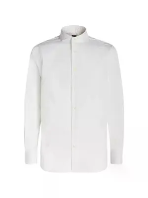 Boggi Milano Regular Fit Pinpoint Cotton Shirt - White