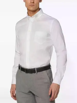 Boggi Milano Long-sleeve Pinpoint Shirt - White