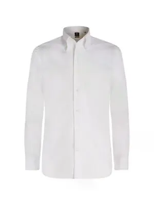 Boggi Milano Regular Fit Pinpoint Cotton Shirt - White