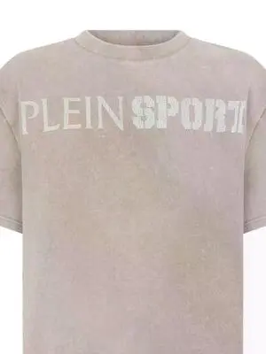 PLEIN SPORT Logo-print Short-sleeved T-shirt - Neutrals