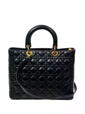 Dior Lady Quilted Shoulder Bag - Black
