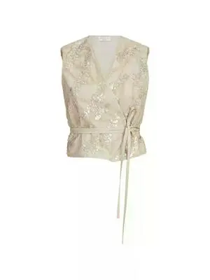 Brunello Cucinelli Embroidered Vests For Women