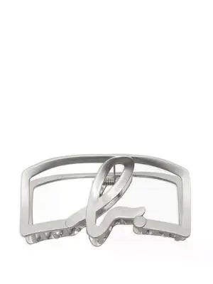 AGNES B. Logo-plaque Hair Clip - Silver