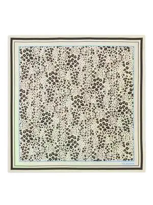 Claudie Pierlot Leopard Print Border Scarf - Neutrals