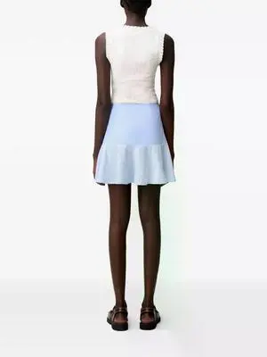Claudie Pierlot Striped A-line Skirt With Embroidery