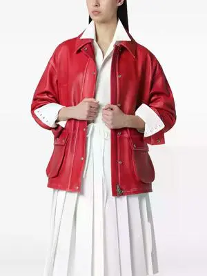 HALFBOY Leather Buttoned Jacket