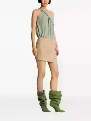 Balmain Suede Mini Skirt