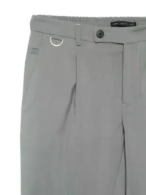 LOW BRAND D-ring Pleated Trousers - Grey
