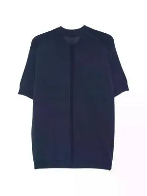 LOW BRAND Buttoned Polo - Blue