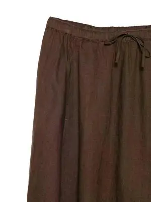 Closed Drawstring Maxi Skirt - Brown