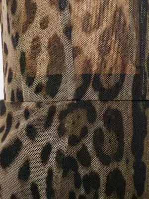 Dolce & Gabbana Leopard-print Bustier Midi Dress