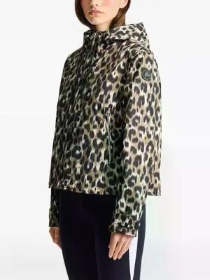 Fusalp Kasima Leopard Print Hooded Jacket - Neutrals