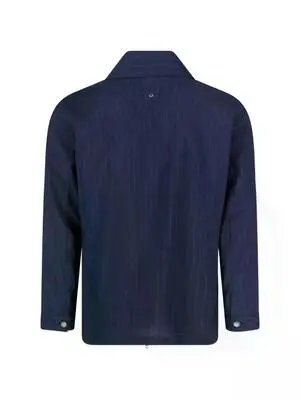 WHITE SAND Pinstripe Zip Jacket - Blue