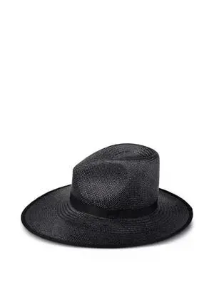Max Mara Ribbon Woven Hat - Black