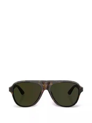 Oliver Spencer Pilot-frame Sunglasses - Brown