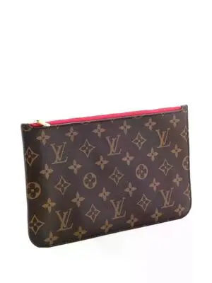LOUIS VUITTON Neverfull Pochette Damier Large Pouch - Brown