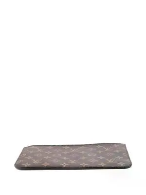 LOUIS VUITTON Neverfull Pochette Damier Large Pouch - Brown