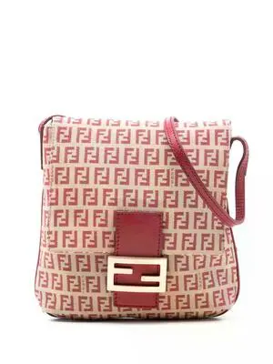 Fendi 2000-2010 Zucchino Canvas Flap Crossbody Bag