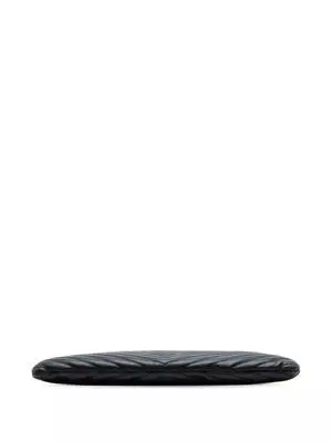 Saint Laurent Quilted Chevron Leather Monogram Document Holder