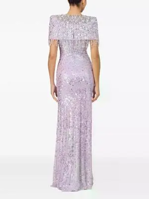 Jenny Packham Eugenie Sequin-embellished Gown - Purple