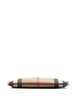 Burberry House Check Canvas Derby Peyton Crossbody Bag - Brown