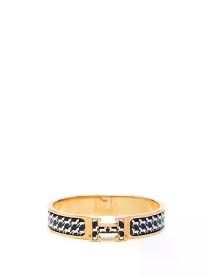Hermès 2010-2026 Narrow Enamel Cheval Pixel Clic H Bracelet Pm Costume - Black
