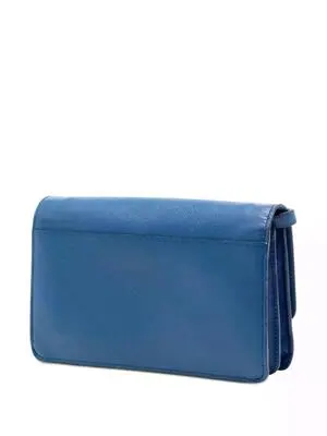 Prada Saffiano Leather Wallet On Strap Crossbody Bag
