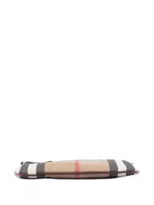 Burberry Mega Check Canvas Peyton Crossbody Bag - Red