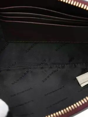 Burberry Mega Check Canvas Peyton Crossbody Bag - Red