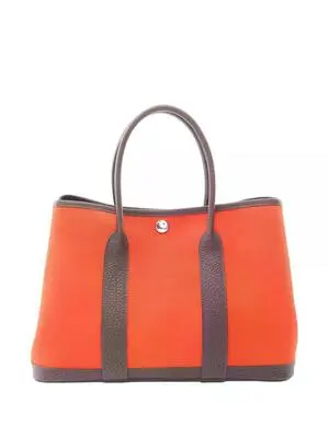 Hermès 2021 Toile And Negonda Garden Party 30 Tote Bag - Red